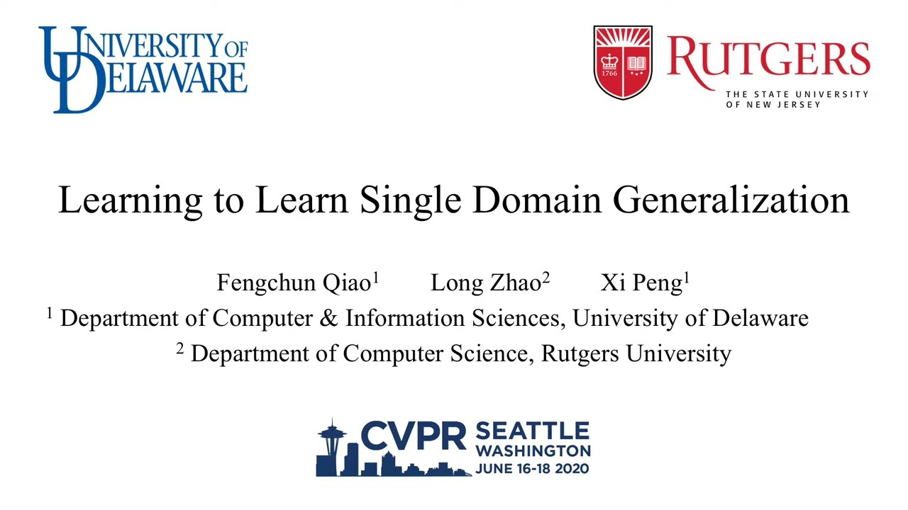 [CVPR 2020] Learning to Learn Single Domain Generalization