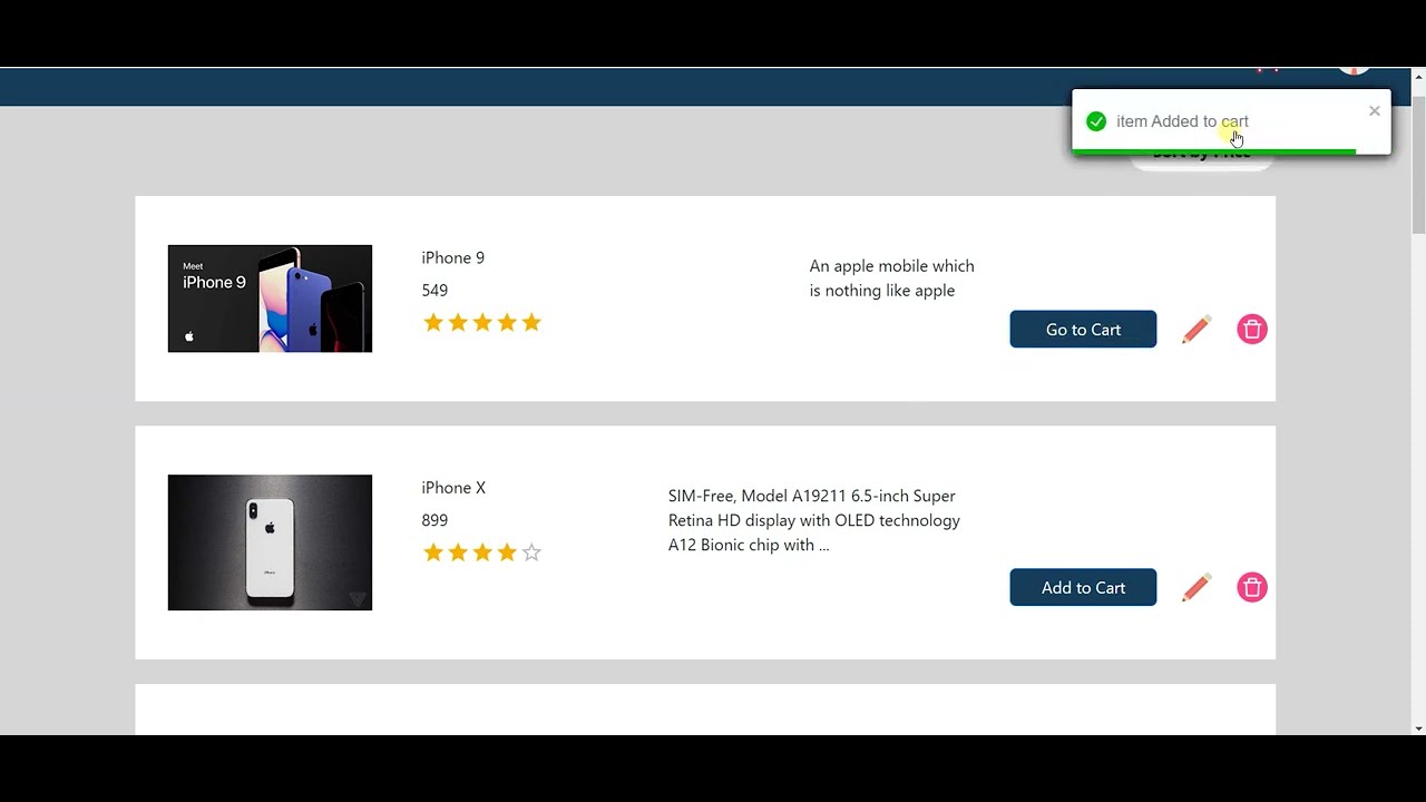 react e commerce app for coding ninjas project