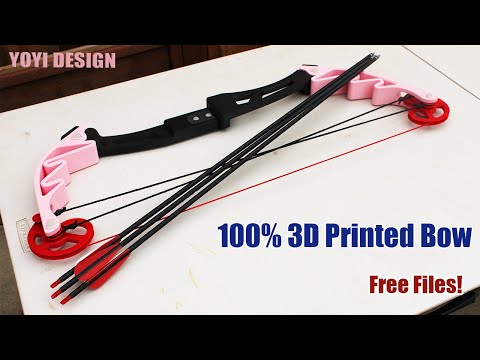 💯 100% 3D Printed Compound Bow・ STL File for 3D printing・Cults