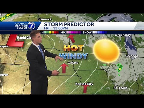 Chance for a T-Shower overnight, hot & humid Friday