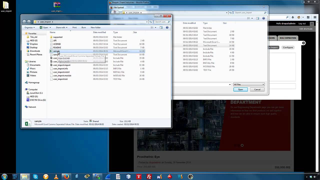 Drupal User Import Module Installation
