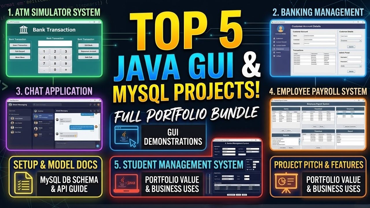 Top 5 Java GUI Projects with MySQL Database You Must Try in 2026 (With Code & PPT)