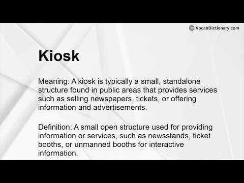 Kiosk Meaning
