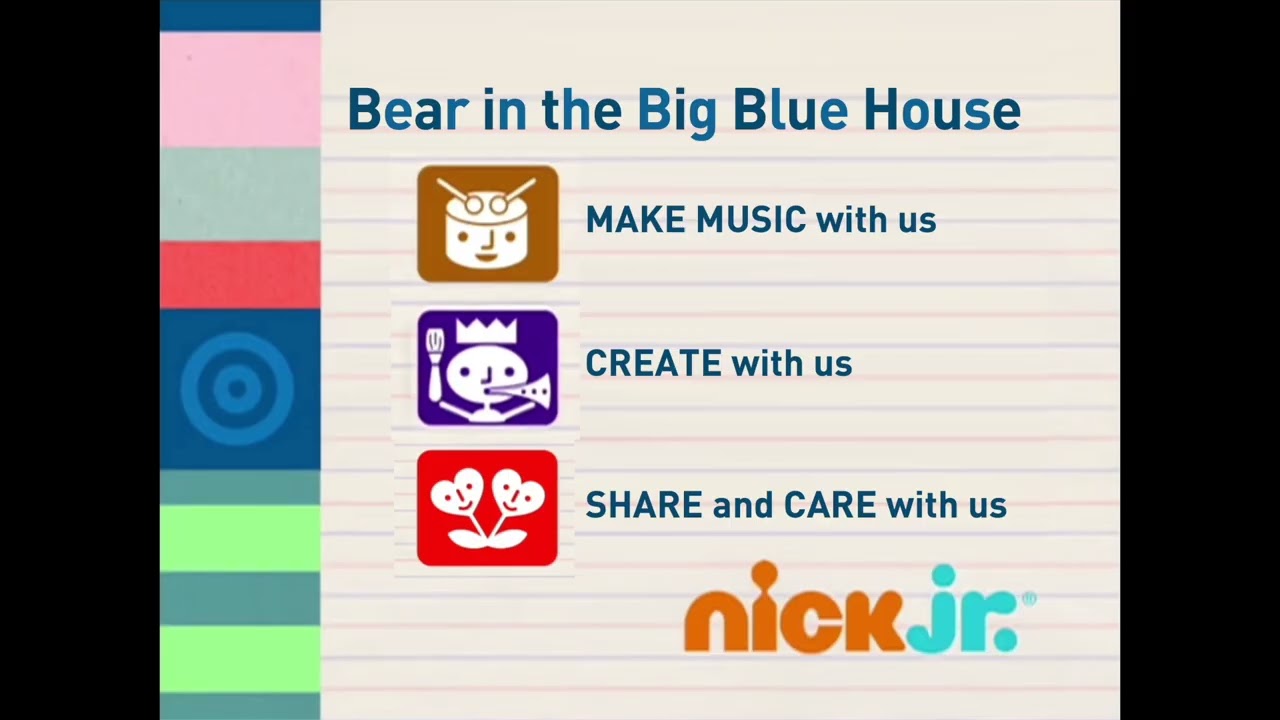 Nick Jr. FANMADE Curriculum Board (Bear in the Big Blue House) 2010-2012