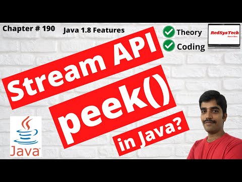 # 190 java stream peek | java peek | streams peek | peek | java streams|Streams| java 8 | RedSysTech