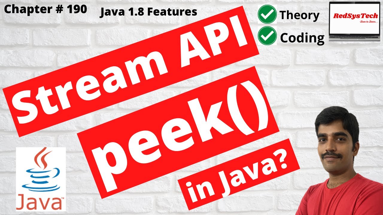 # 190 java stream peek | java peek | streams peek | peek | java streams|Streams| java 8 | RedSysTech