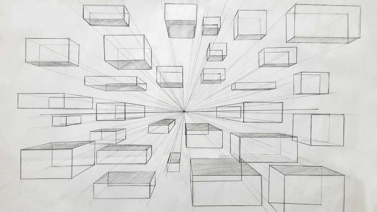 How to draw with one point perspective | one point perspective _ Drawing