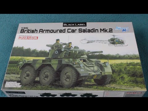 British Armoured Car Saladin Mk.2, Dragon 3554 (2015) - Box contents