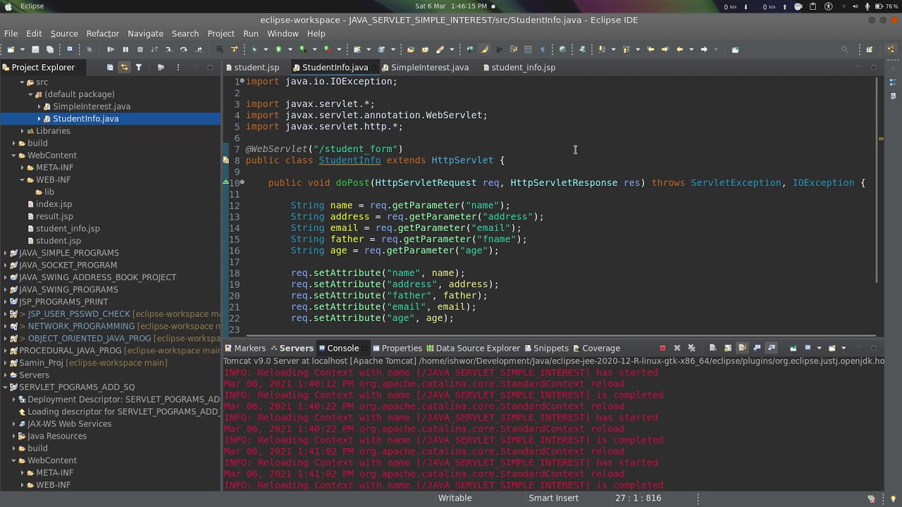 Servlet Program To Fetch Form Data And Displaying in Java