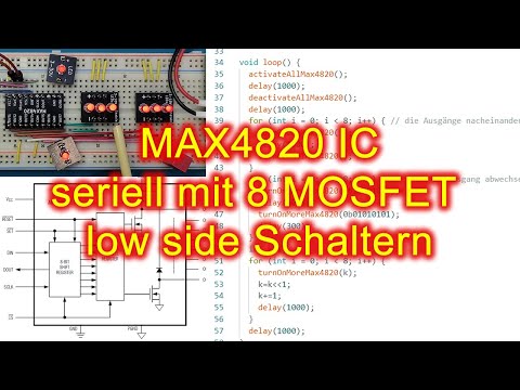 MAX4820 IC – low side MOSFET Treiber 8-fach mit serieller Ansteuerung ...