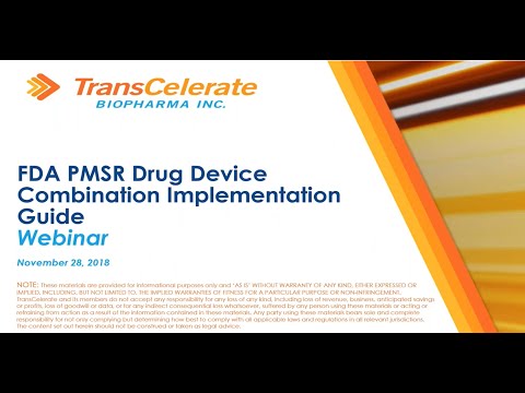 FDA PMSR Drug Device Combination Implementation Guide