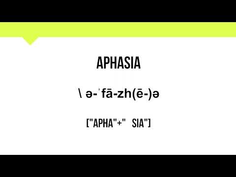 How To Pronounce Aphasia | Pronunciation