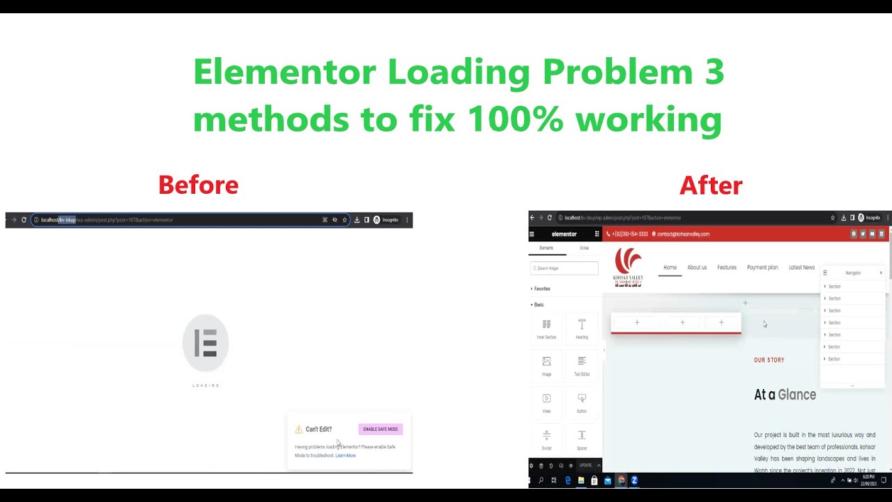 Elementor Loading Problem |  Elementor Not Working | Elementor Enable Safe Mode Issue | 100% Fix