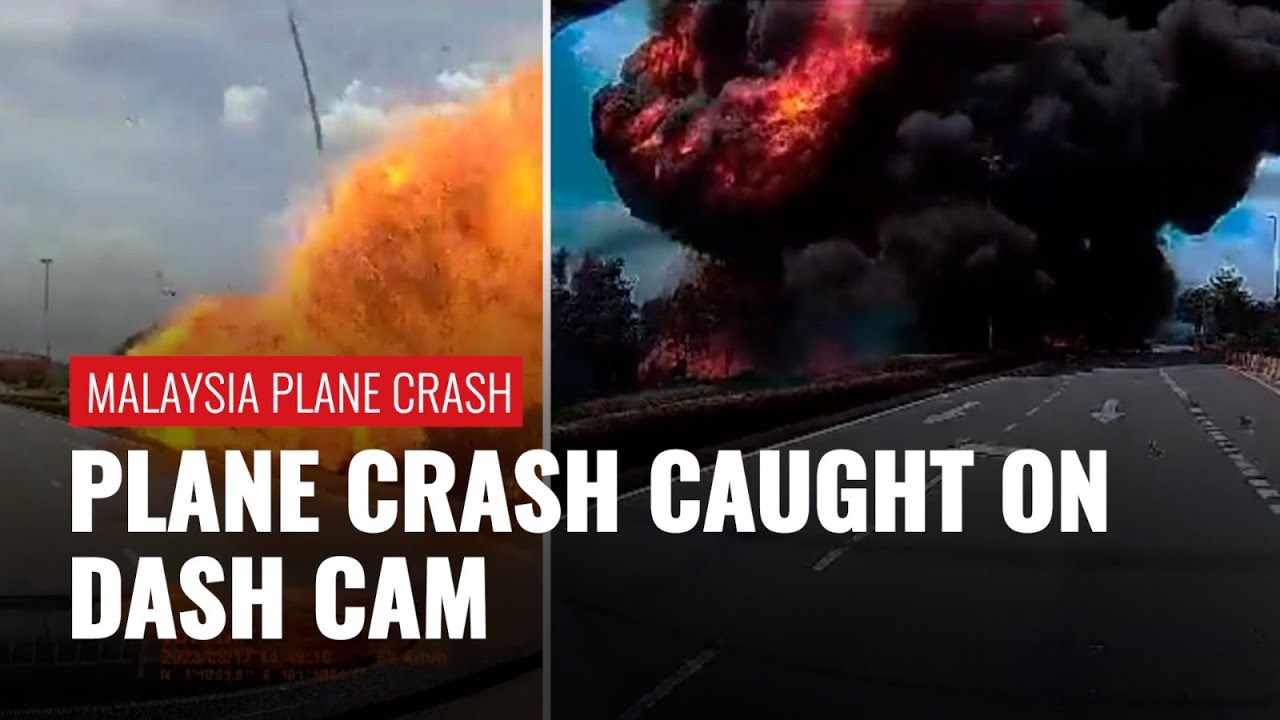 Terrifying Video Captures Moment Of Plane Crashed On A Malaysian Highway | Viral