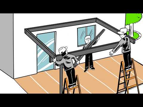 Erklärfilm Hartig GmbH - Whiteboard Animation für Glasdach- und Sonnenschutzbranche Montage Glasdach