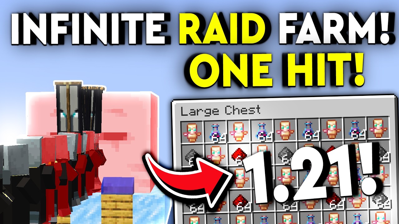 BEST INFINITE RAID FARM in Minecraft Tutorial 1.21 - 0 Sec! - マイクラビルダーズ