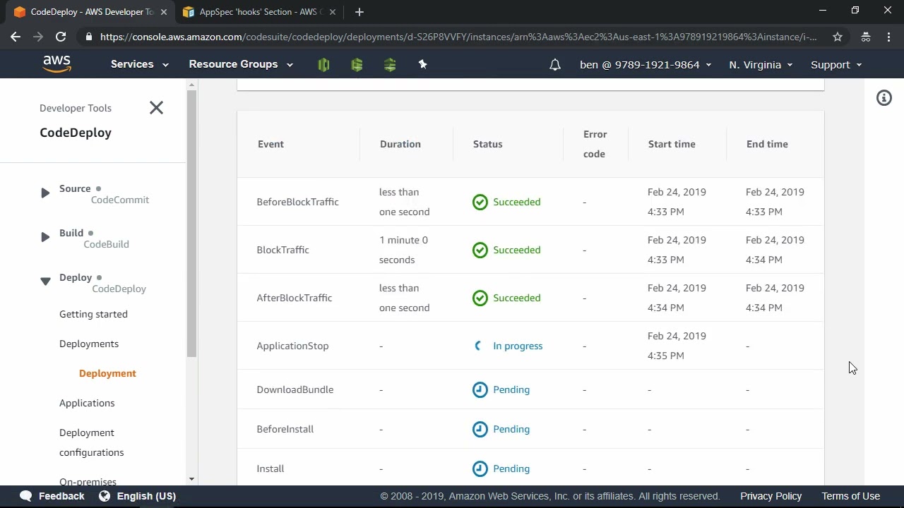 Creating a Deployment [AWS CodeDeploy]