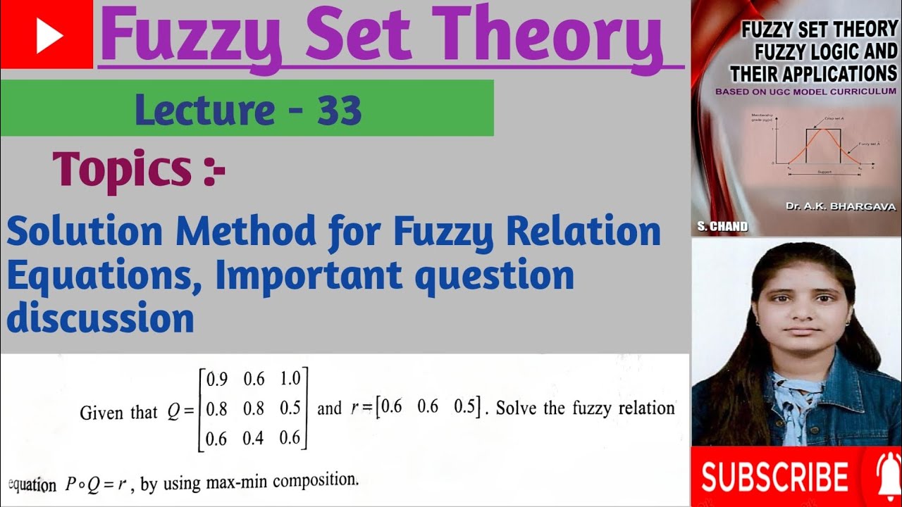 |Lec-33|Solution method for Fuzzy Relation Equations|Example discussion#playlist#telegram#links👇