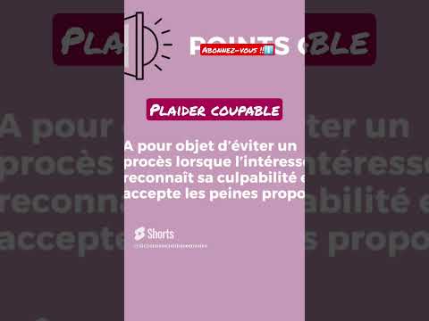 Plaider coupable comparution sur reconnaissance préalable de culpabilité CRPC droit pénal #droit