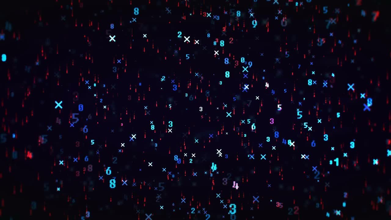 Digital Code Slow Stream Stock Motion Graphics