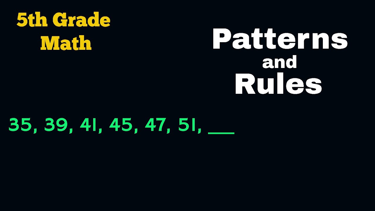 Numerical Patterns and Rules | Topic Overview | Word Problem | 5th Grade Math | @darrionmayemathmax