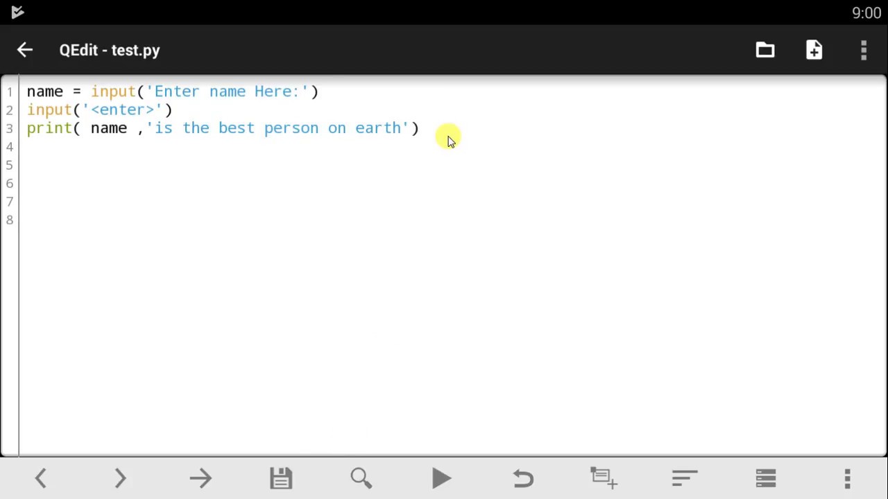 Qpython tutorial - 10 User Input