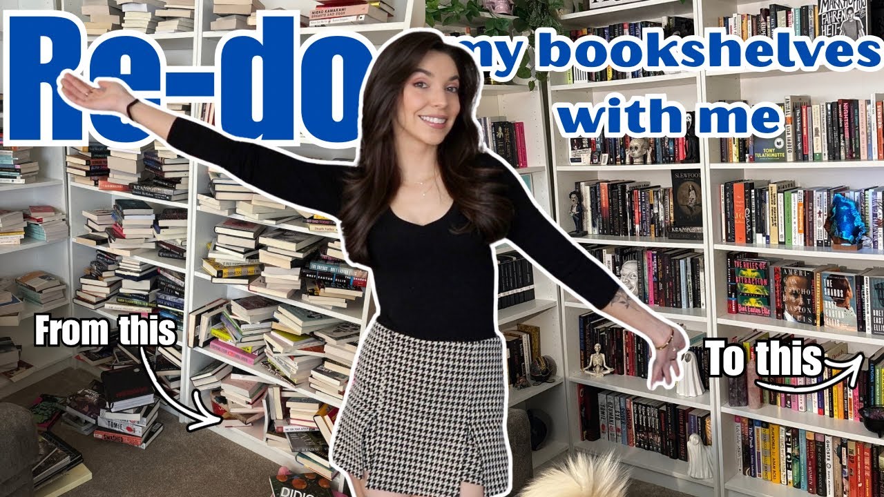 Moving with 200+ books | unpack & reorganize my shelves with me 📚 