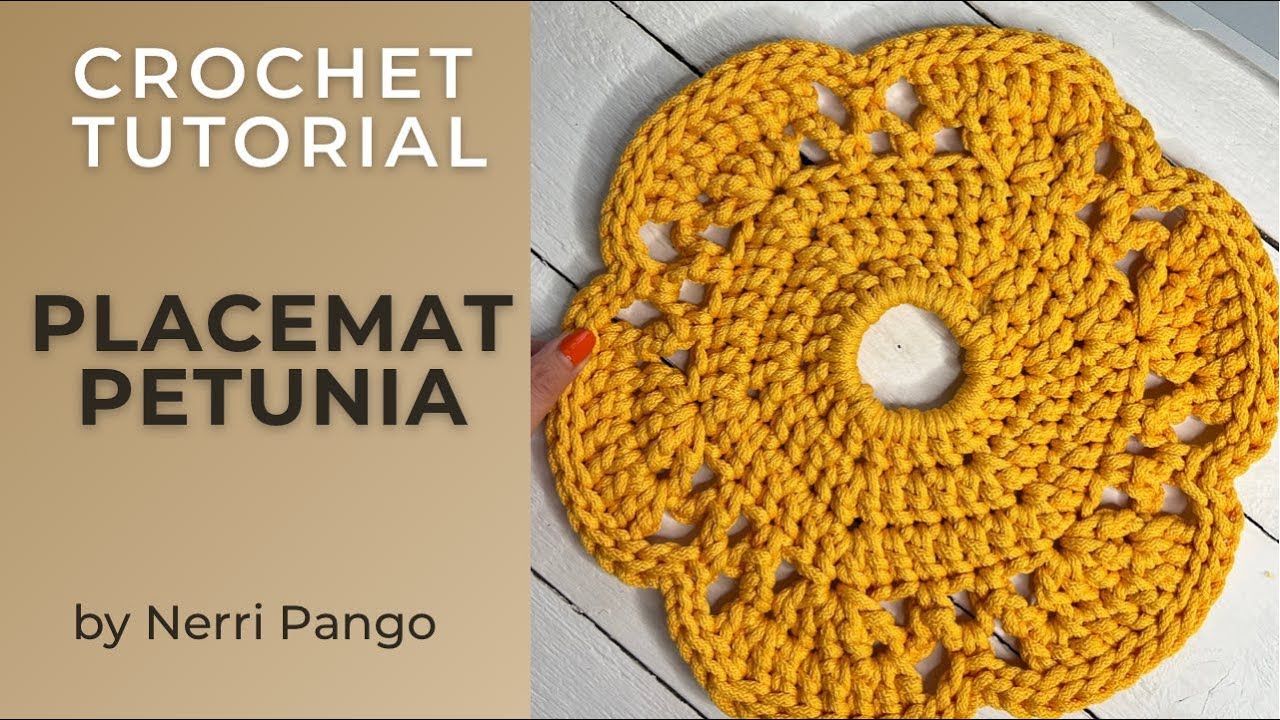 How to crochet a flower shape placemat || Crochet tutorial