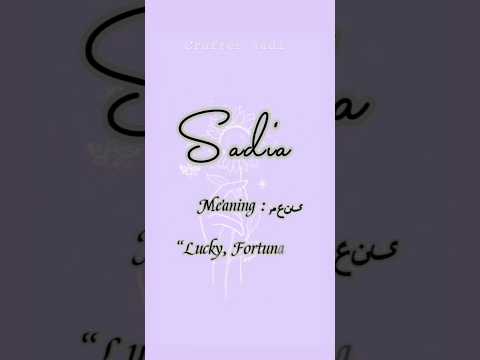 Sadia name meaning in English || #craftersadi #diy #craft #shorts #meaning #name