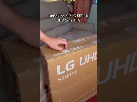 Unboxing our 55β LG 4K UHD ThinQ Smart TV. Volume up for ASMR π #unboxing #unboxingasmr #lgtv