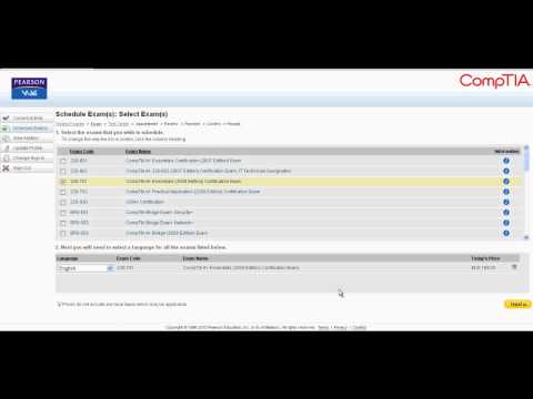 Locating a Pearson VUE Test Center