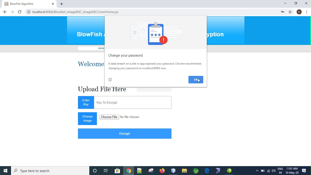 Blowfish Algorithm Image Encryption and Decryption Java Project