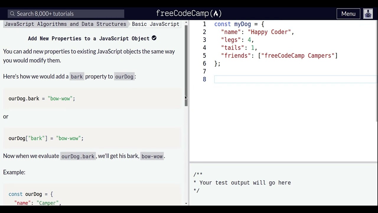 Lesson 88 | Basic JavaScript | Add New Properties to a JavaScript Object