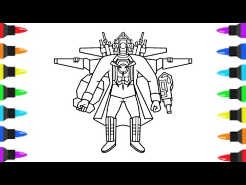 How to coloring page upgrade Titan Cameraman/ Skibidi toilet