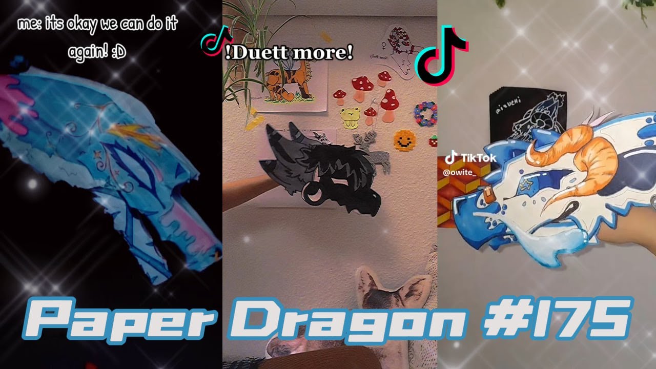 Dragon Puppet Crafts - Paper Dragon TikTok Compilation #175