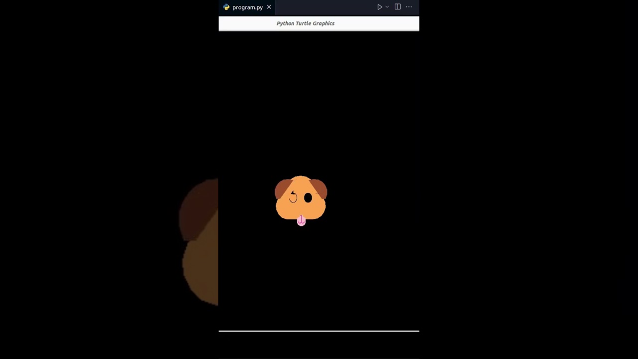 Drawing Dog Face in Python || Turtle Module || #shorts #shortsvideo #python #code #programming