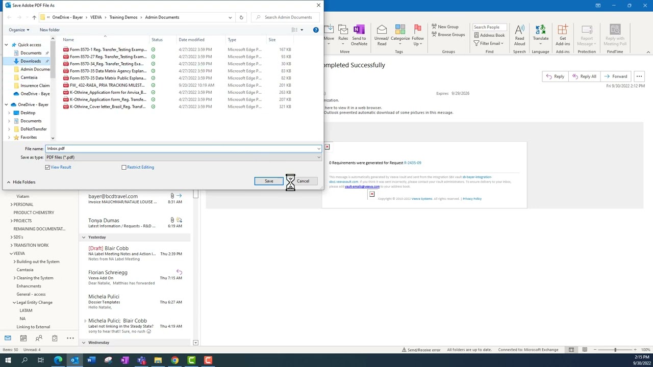 Registrations: Creating Received Documents in a Reg. Action