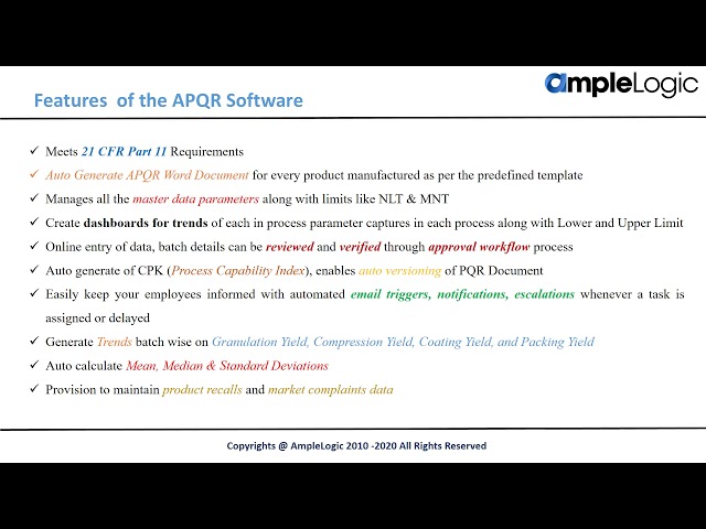 APQR Pricing, Features & Reviews 2022 - Free Demo