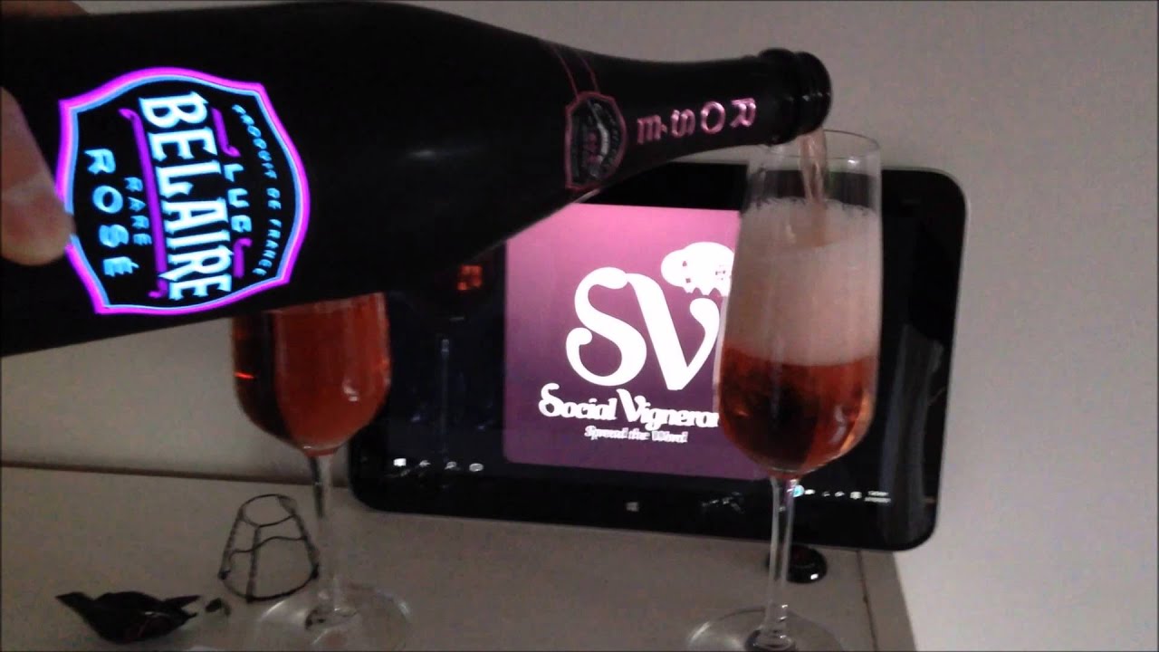 Poppin and Pourin Luc Belaire Rare Rosé - French Sparkling wine with a Cool Purple Glowing Label