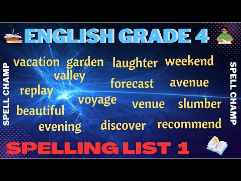 English Grade 4 Spelling List 1