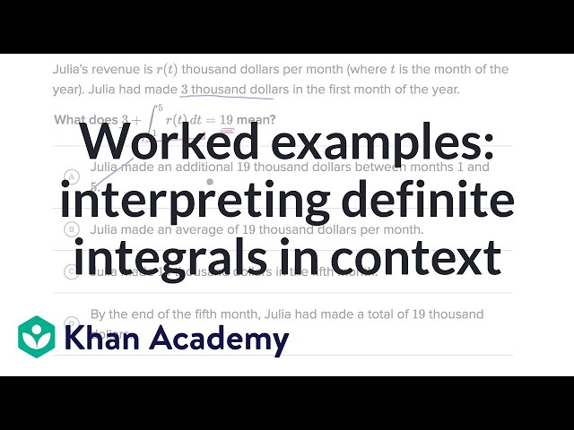 Understanding Definite Integrals in Context: Worked Examples from AP ...
