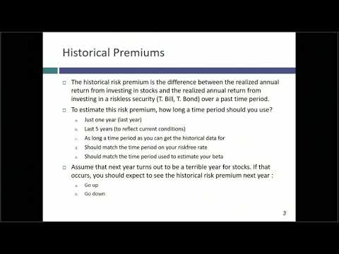Session 4: Riskfree Rates & Equity Risk Premiums