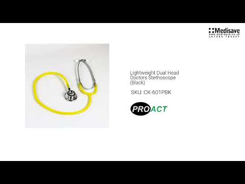 Lightweight Dual Head Doctors Stethoscope Black CK 601PBK