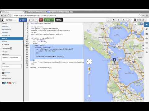 Custom Interactive Maps with the Google Maps API 09 InfoBoxes Video Lecture - Customize ...