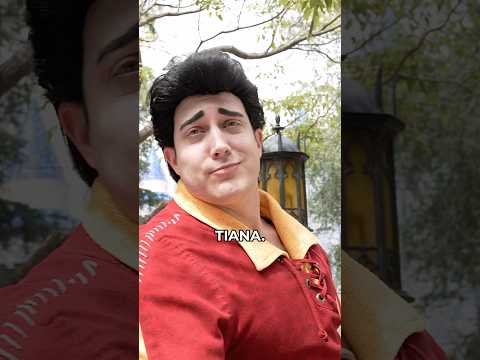 Gaston’s SHOCKING BACKUP for Belle? Tiana?! 😱 #gaston #princesstiana #disneyland