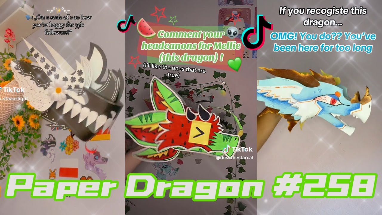 Dragon Puppet Crafts - Paper Dragon TikTok Compilation #258