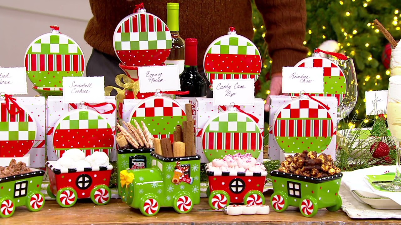 Temp-tations Holiday Centertaining S/5 Ceramic Recipe Ornament on QVC