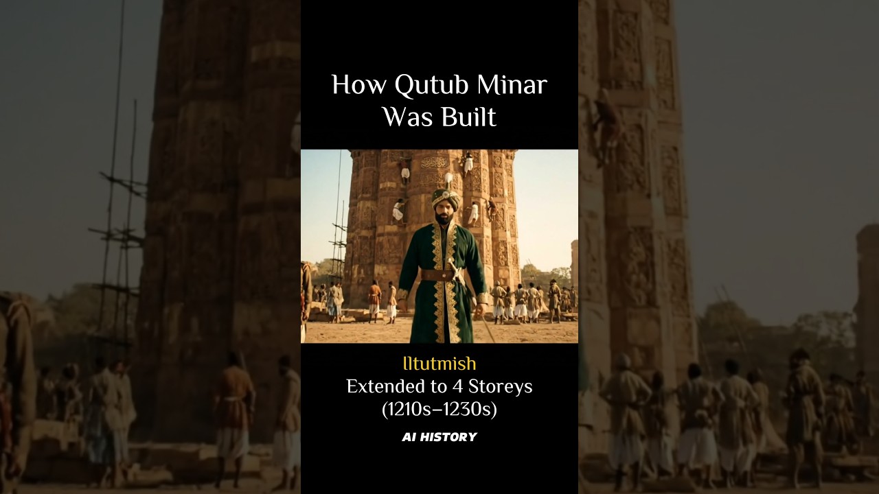 How Qutub Minar Was Built #aihistory #shorts