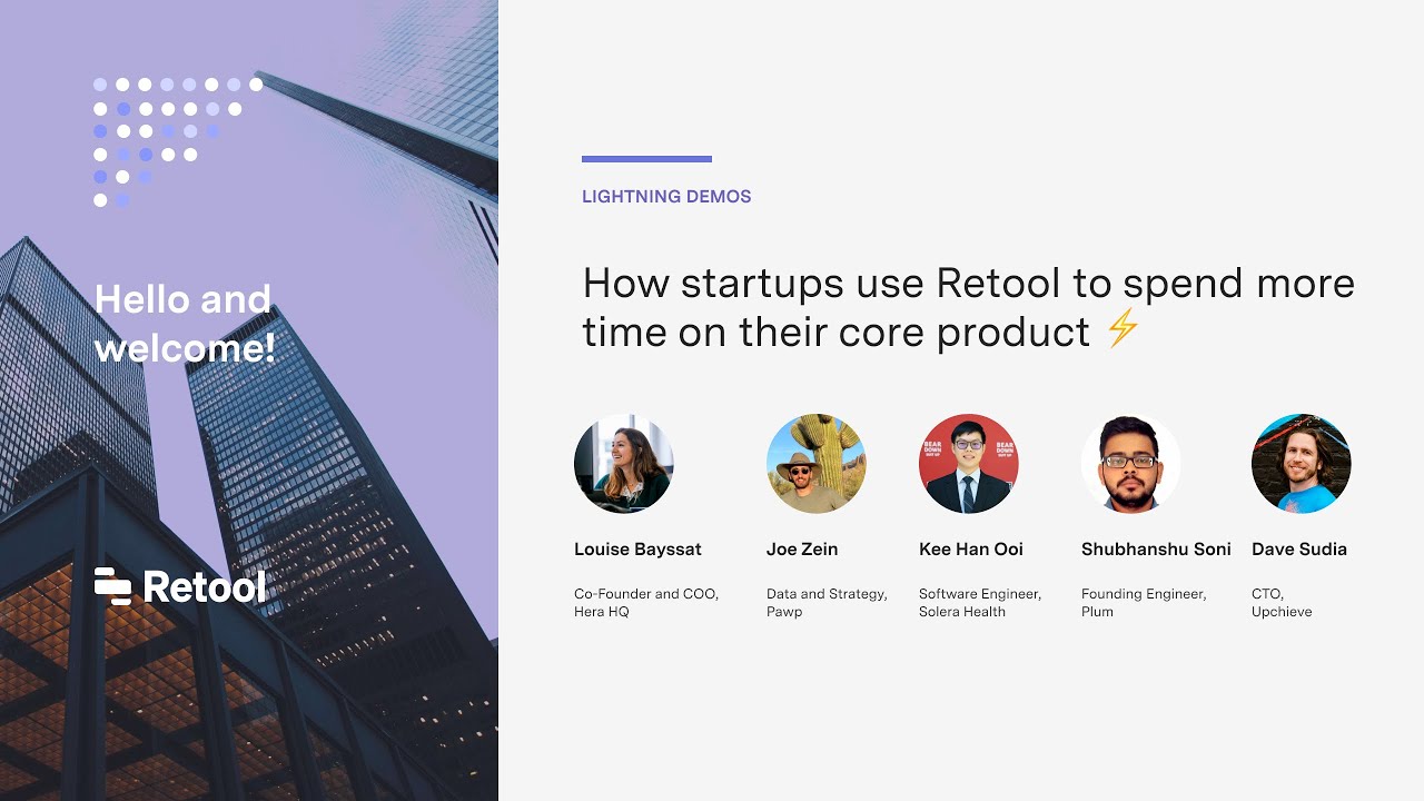 Retool Lightning Demos — The startup toolkit