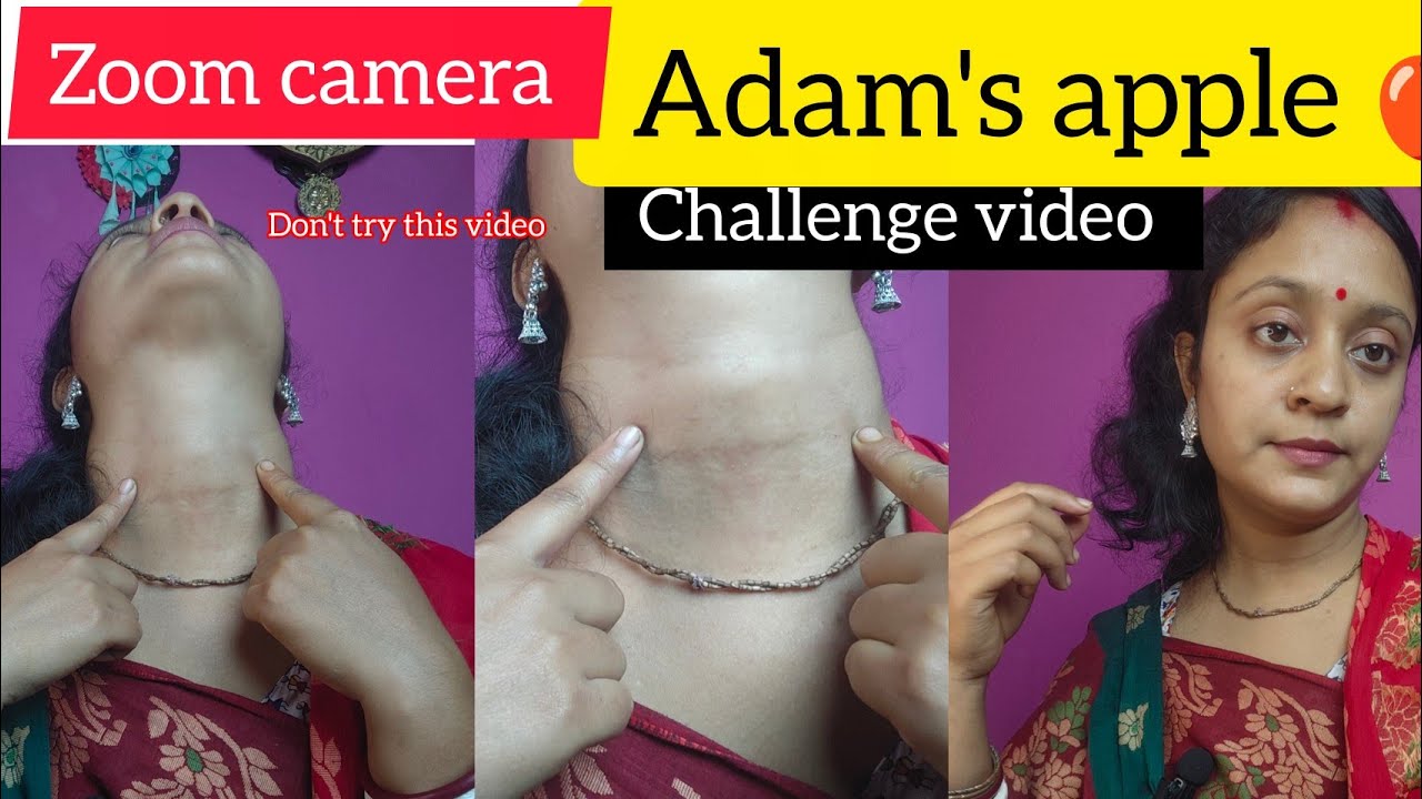 @Adam's apple!🍎 challenge video।। Zoom camera Adams apple change video।।#most #requested #challenge
